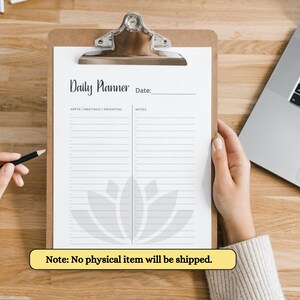 Printable Schedule Goodnotes PDF Checklist Printable Daily Planner Page ...