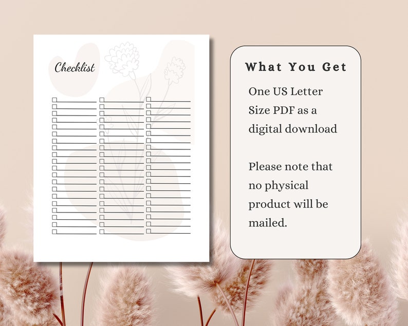Boho Daily Planner Checklist Printable Goodnotes Compatible - Etsy