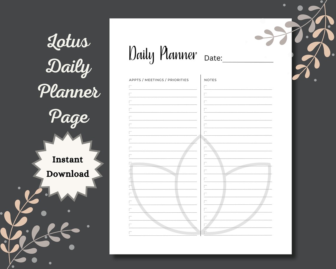 Printable Schedule Goodnotes Checklist Daily Planner Page Printable to ...