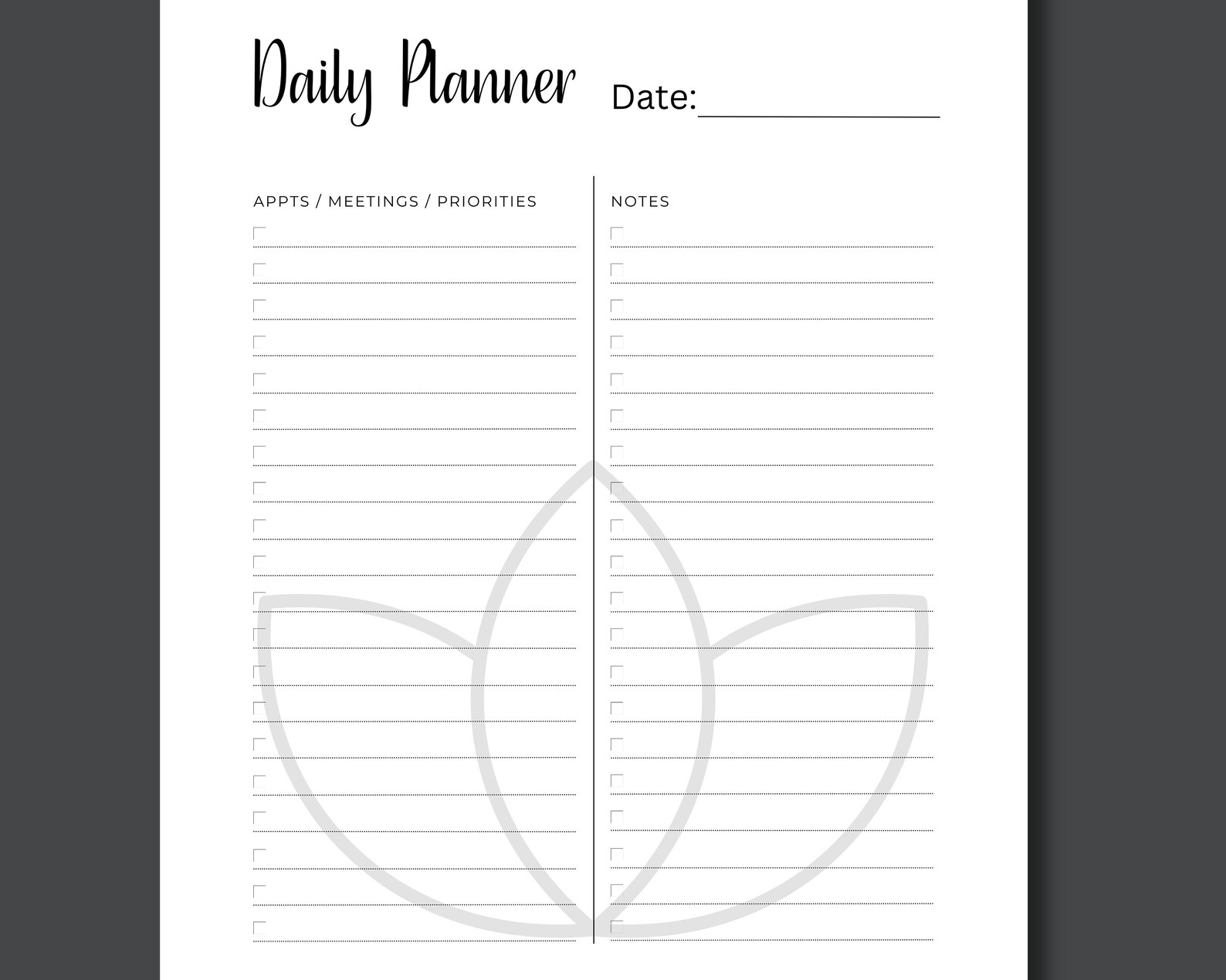 Printable Schedule Goodnotes Checklist Daily Planner Page Printable to ...
