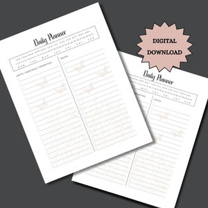 Printable Boho Butterfly Daily Schedule Goodnotes Compatible Checklist ...