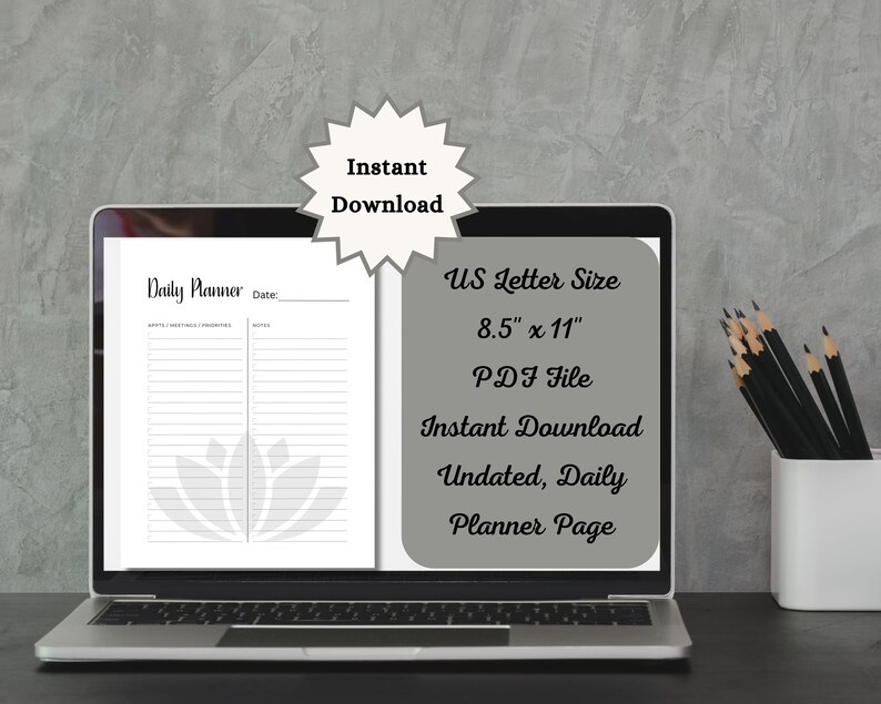 Printable Schedule Goodnotes PDF Checklist Printable Daily - Etsy