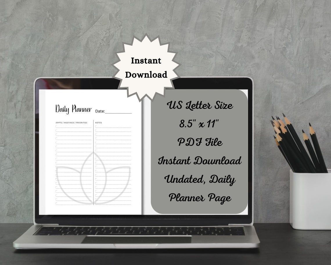 Printable Schedule Goodnotes Checklist Daily Planner Page Printable to ...