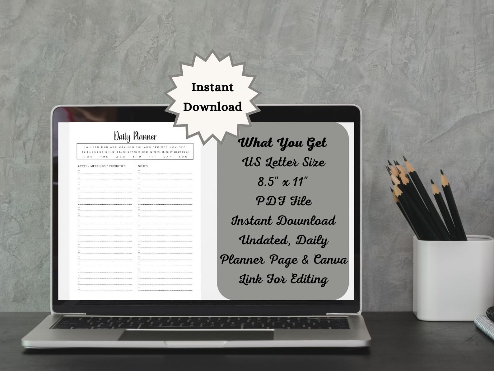 Canva Template to Do List Printable, Goodnotes Compatible Simple ...