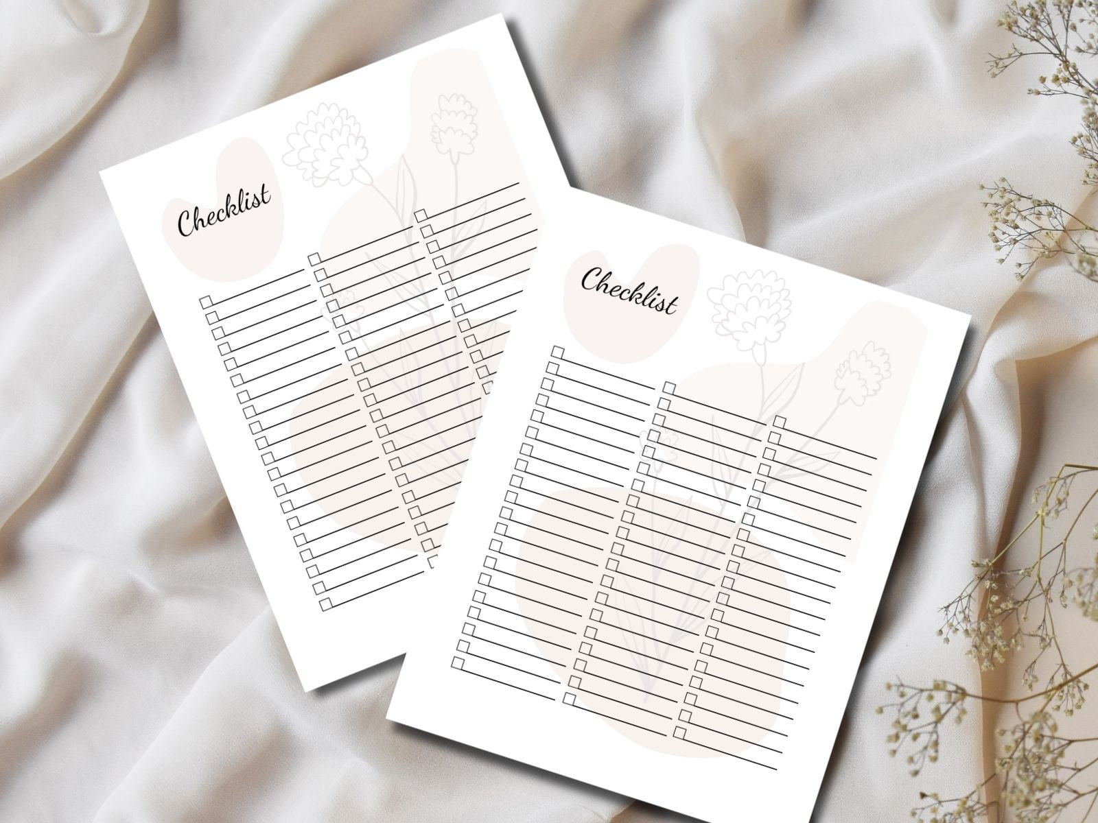Boho Daily Planner Checklist Printable, Goodnotes Compatible Instant ...