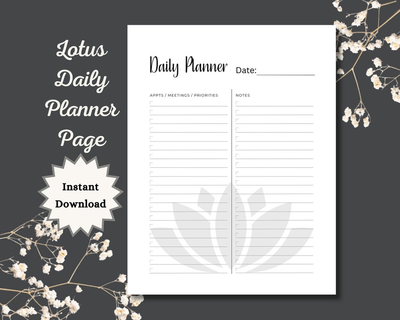 Printable Schedule Goodnotes PDF Checklist Printable Daily - Etsy