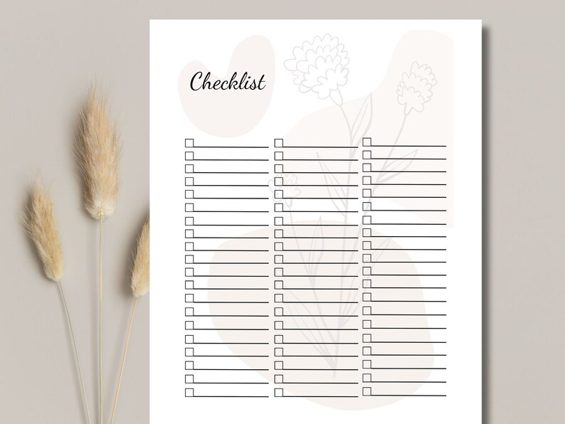 Boho Daily Planner Checklist Printable, Goodnotes Compatible Instant ...