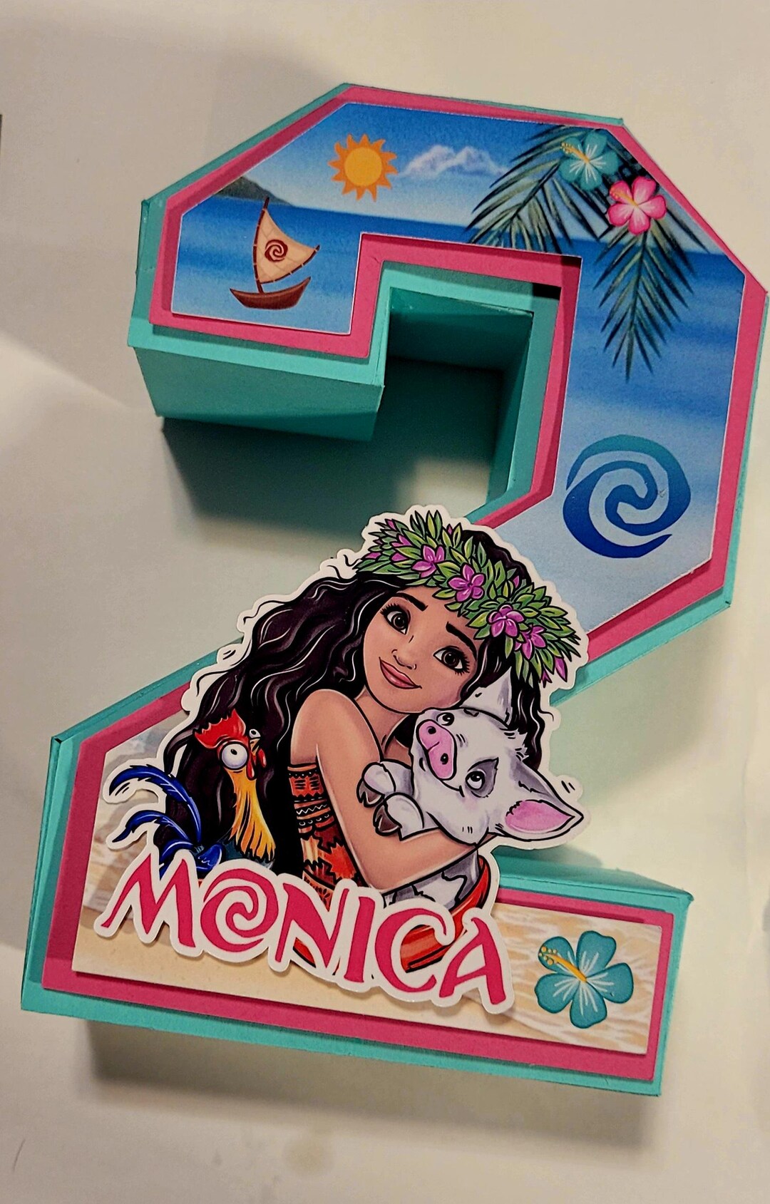 Moana Party. 10in. 3D Numbers or Letters Moana Centerpieces Moana ...