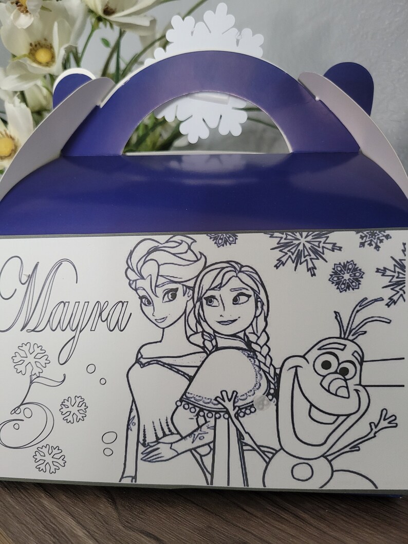 Frozen Party Favor Boxes Elsa Gable Box Anafavor Box Frozen Gift Box ...
