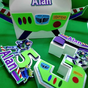 Buzz Lightyear Birthday Party Buzz Lightyear 3D Number or Letter Buzz ...