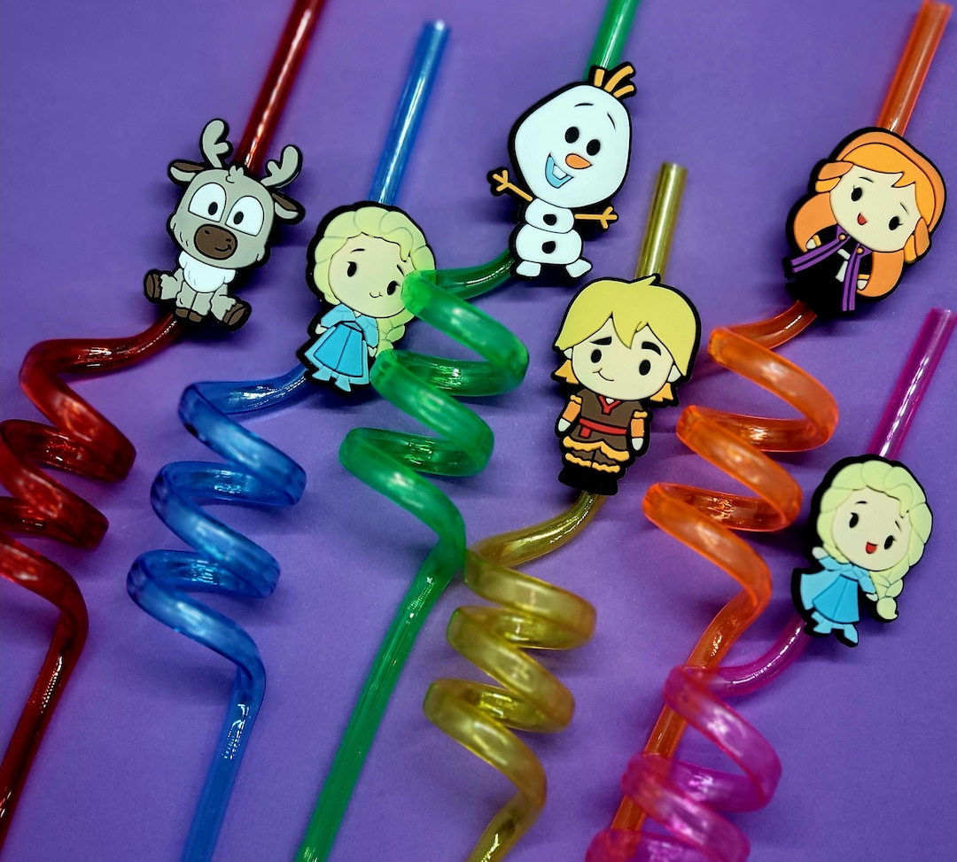 Frozen Reusable Plastic Drinking Straws Frozen Bubble Wand Blowing ...