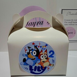 Set of Bluey Personalized Stickers, Personalized Bluey Tags. - Etsy