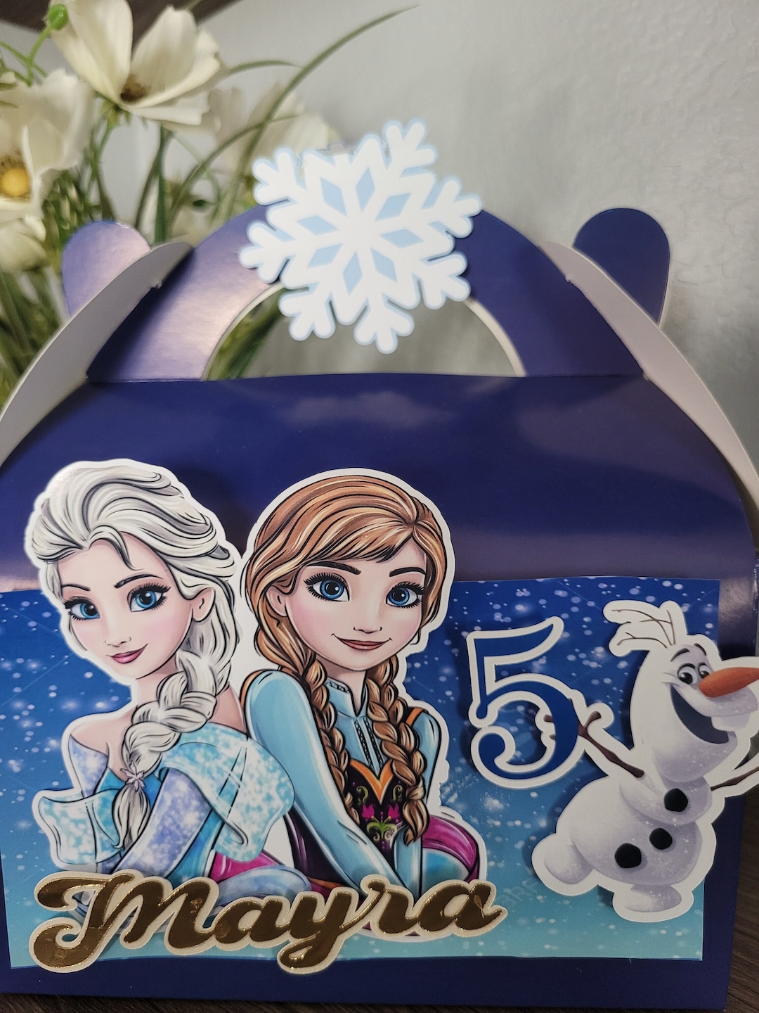 Frozen Party Favor Boxes Elsa Gable Box Anafavor Box Frozen Gift Box ...