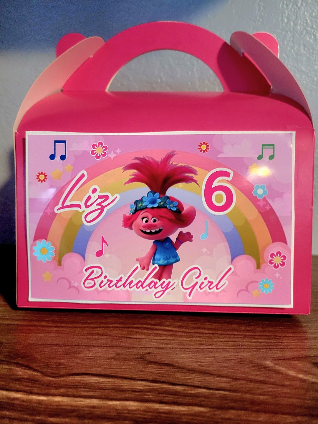 Trolls Favor Box Trolls Goodie Box Trolls Birthday Trolls Custom Gable ...