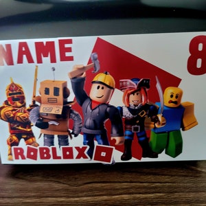 Roblox Favor Box Girl Roblox Box Boy Roblox Birthday Roblox Custom ...