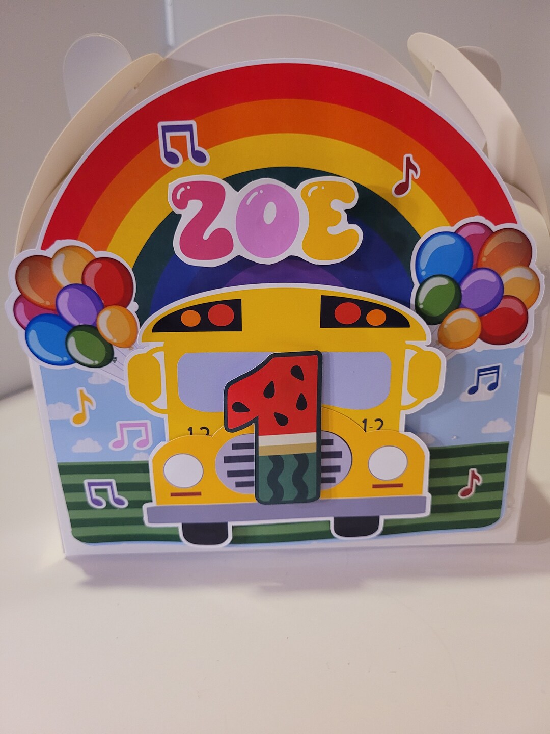 The Wheels on the Bus Favor Box/party Watermelon/ School Bus. - Etsy