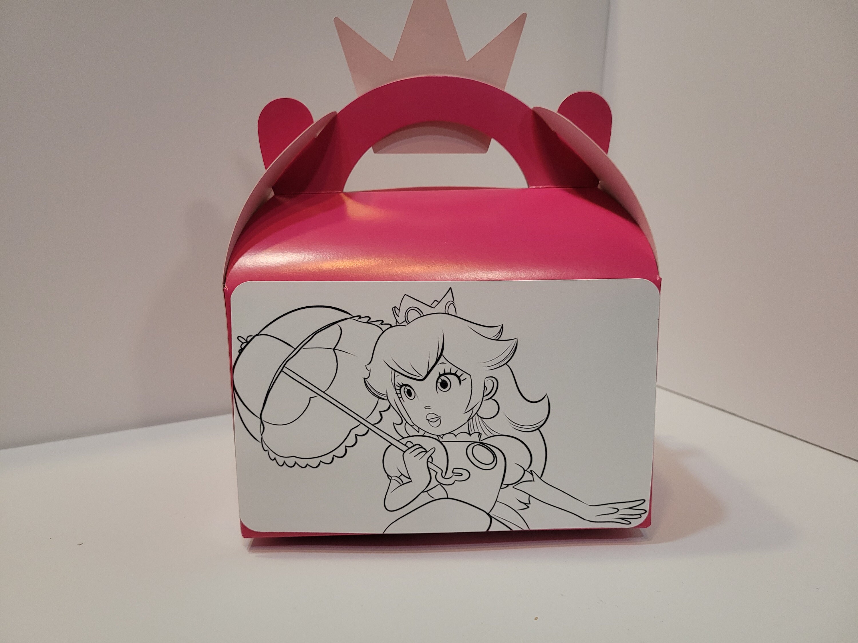 Pink Princess Peach Favor Box Princess Peach Goodie Box Princess Peach ...