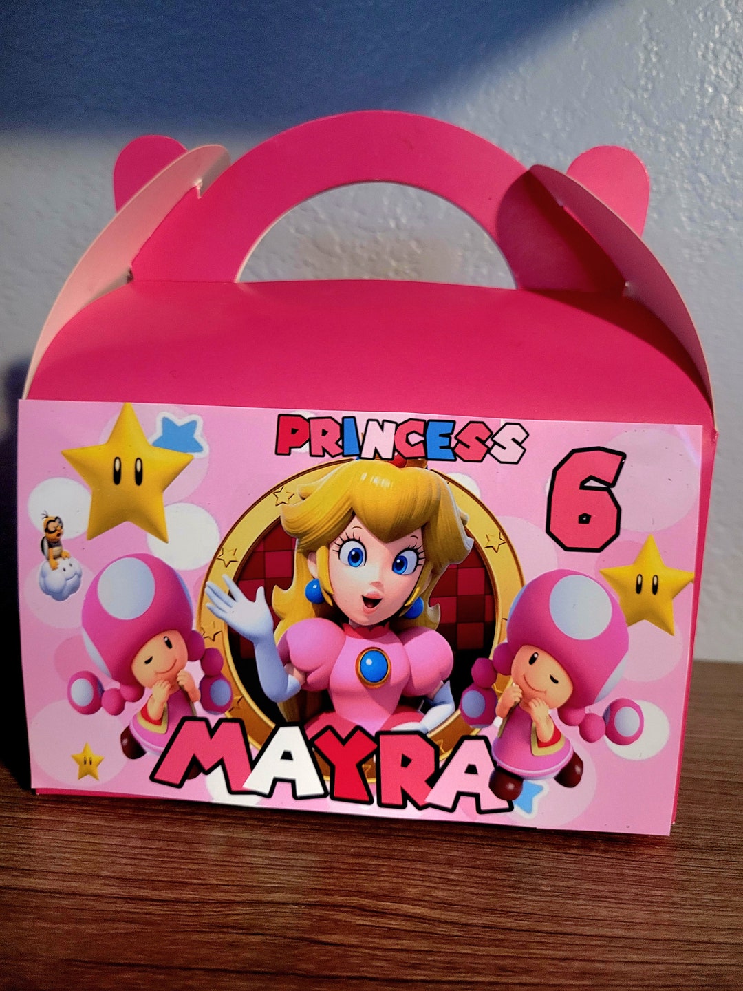 Princess Peach Gable Favor Box, Yellow Star Box. - Etsy