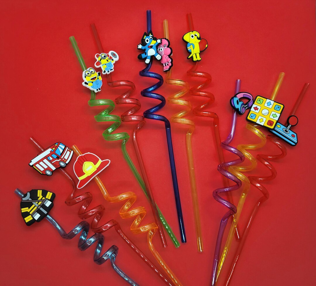 Bluey Straw, Fireman Straws, Bluey Straws, Minions Strawa, Princes ...