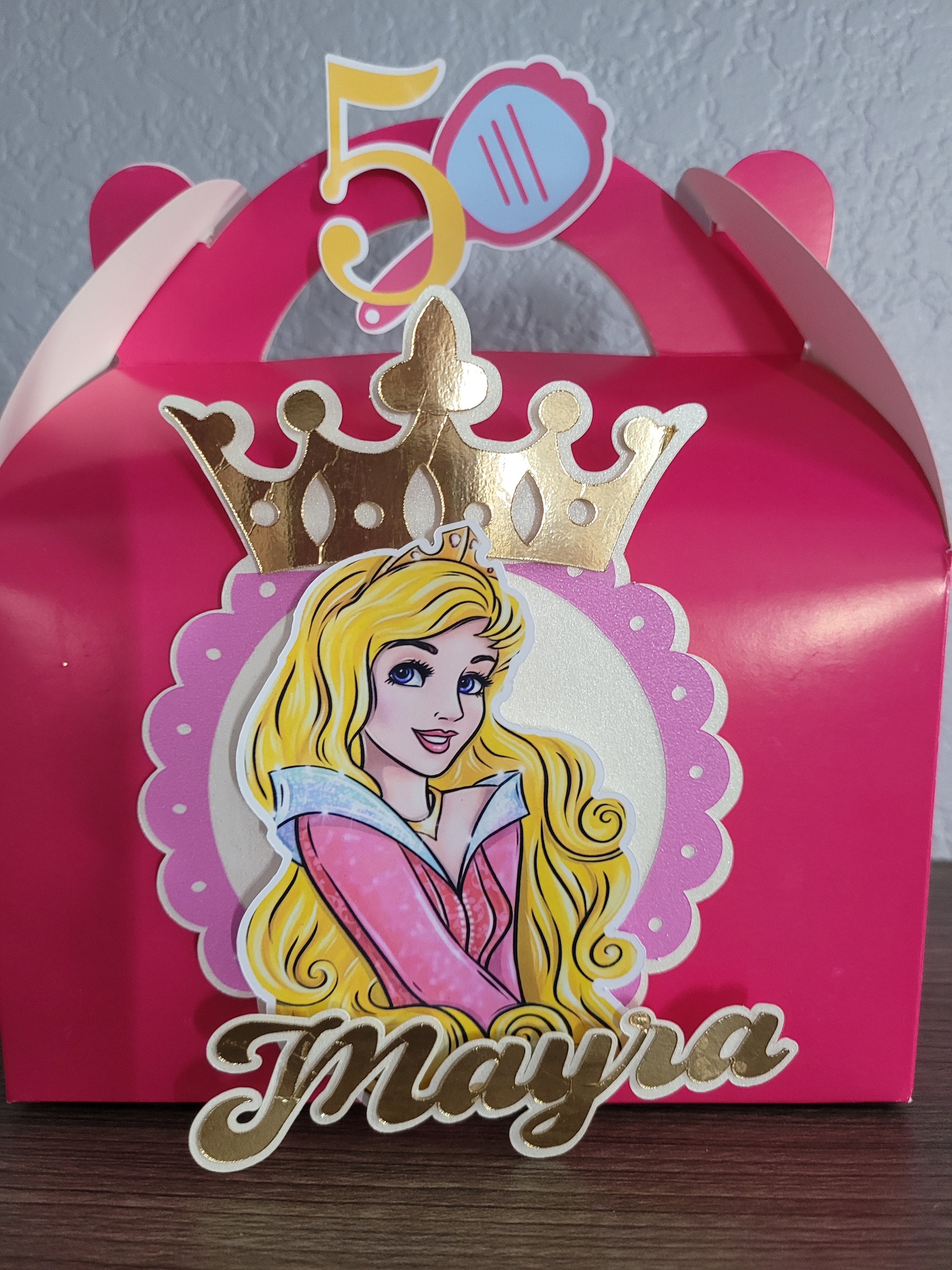 Set of 6 Princesss Favor Boxe Princess Goodie Box Princess Birthday ...