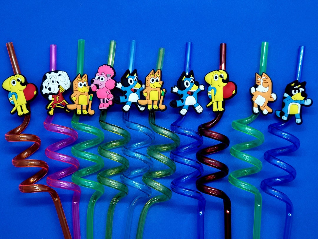 Bluey Straw, Fireman Straws, Minions Straw, Video Game Straws. All Are ...