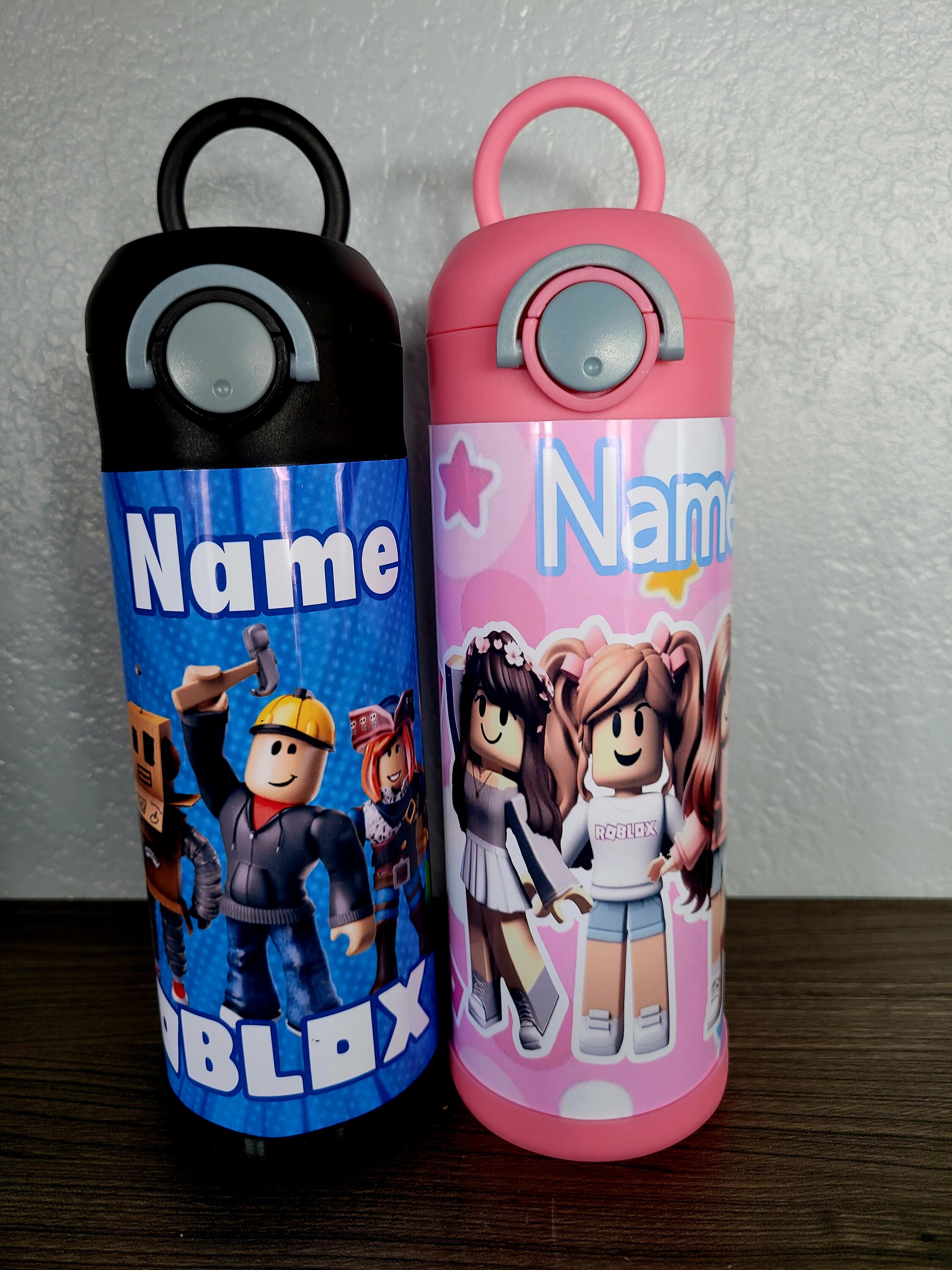 Personalized 12oz Kids Flip Top Tumblers Roblox ,personalized Water ...