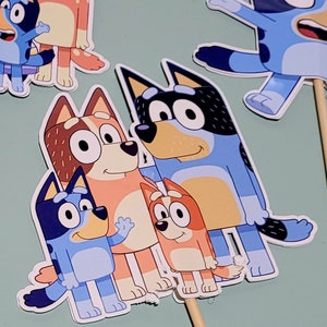 Bluey-themed Double-sided Centerpieces – Perfect for Your Party ...