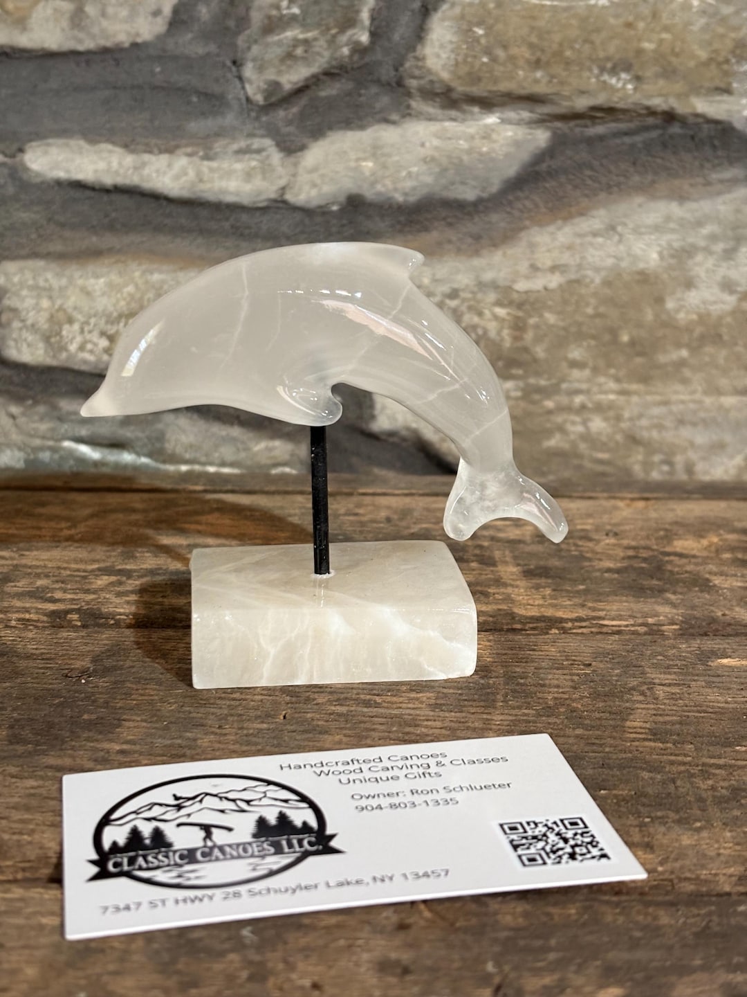 Alabaster Translucent Stone Dolphin on Base - Etsy