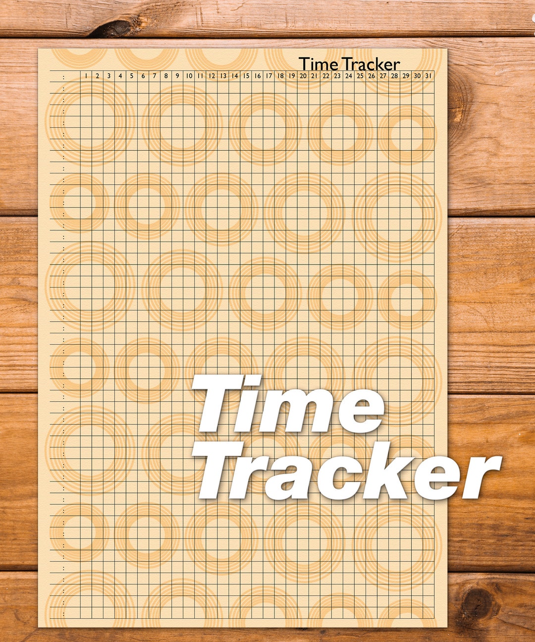 Digital Timing Tracker Template Orange Color Leopard Design, Modern ...