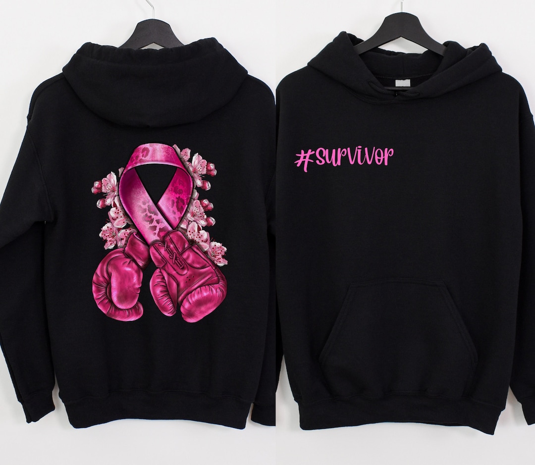 Breast Cancer Hoodie, Cancer Survivor Shirt, Pink Ribbon Sweatshirt ...