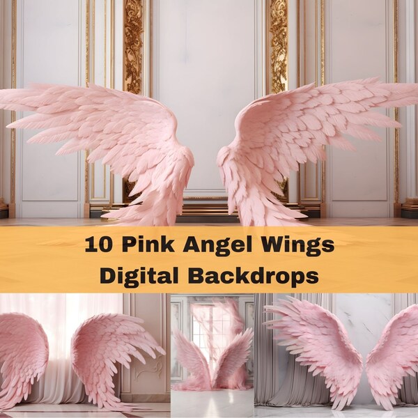 Pink Angel Wings Backdrop - Etsy