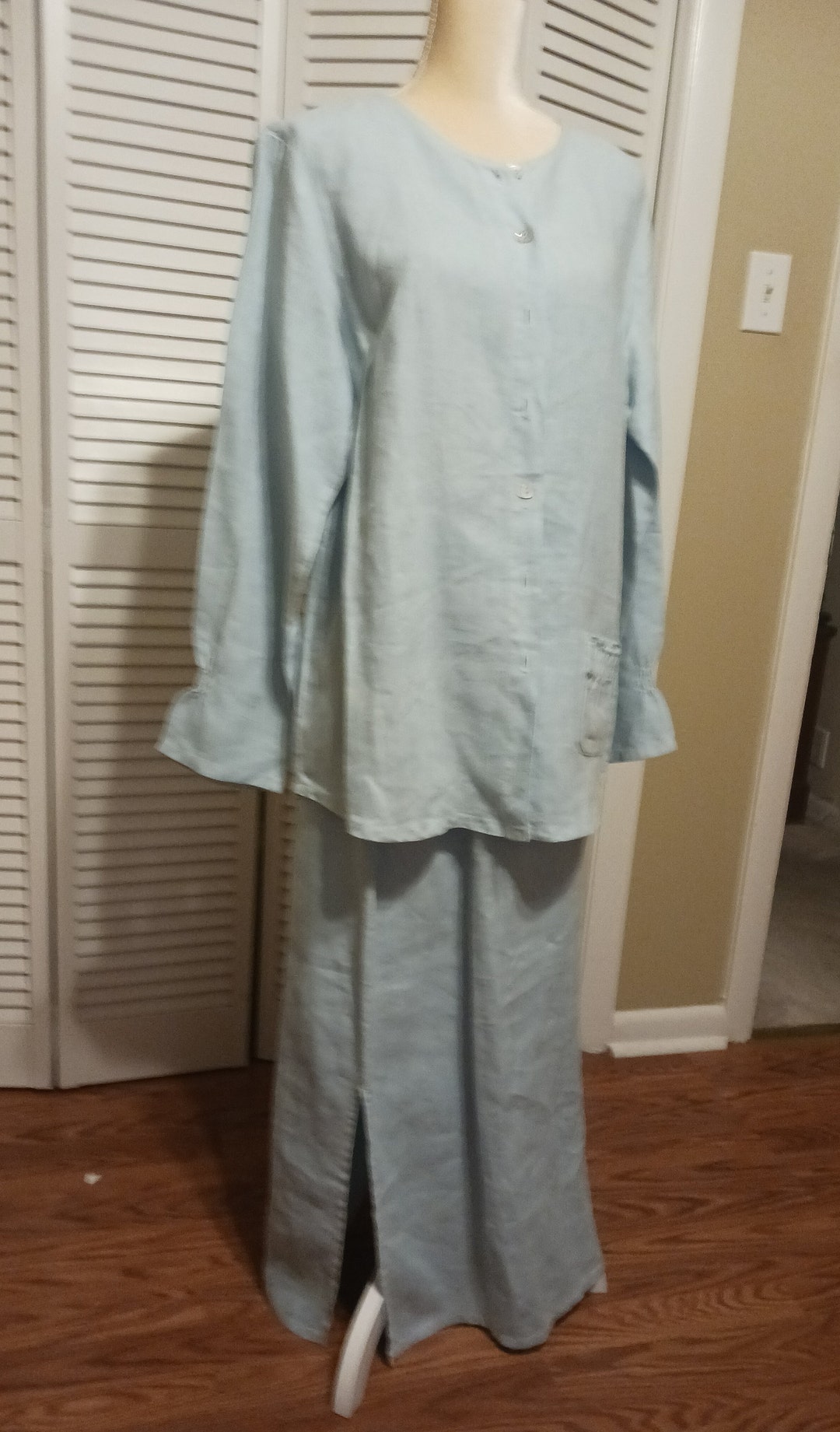 Women's 2 Pc Linen Jacket and Skirt Suit - Etsy