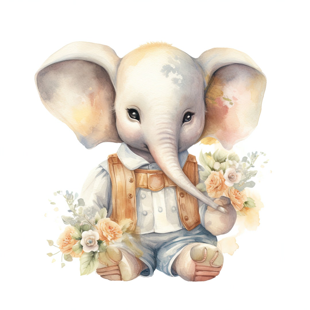 Baby Elephants, Teddy Bears, Giraffes, and Koalas Wall Art - 4K JPEG ...