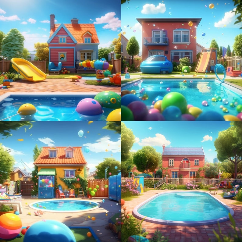 Pixar-inspired Virtual Backgrounds - Various Scenes, 4K Resolution - 16 ...