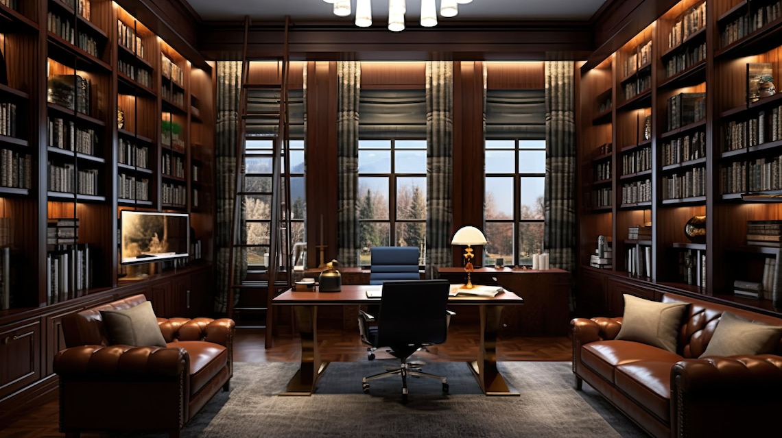 Luxurious Office and Living Space Premium 4K Virtual Backgrounds for ...