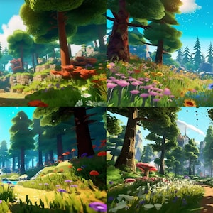 Roblox-inspired Virtual Backgrounds Pack - Forest & City Themes, 4K ...