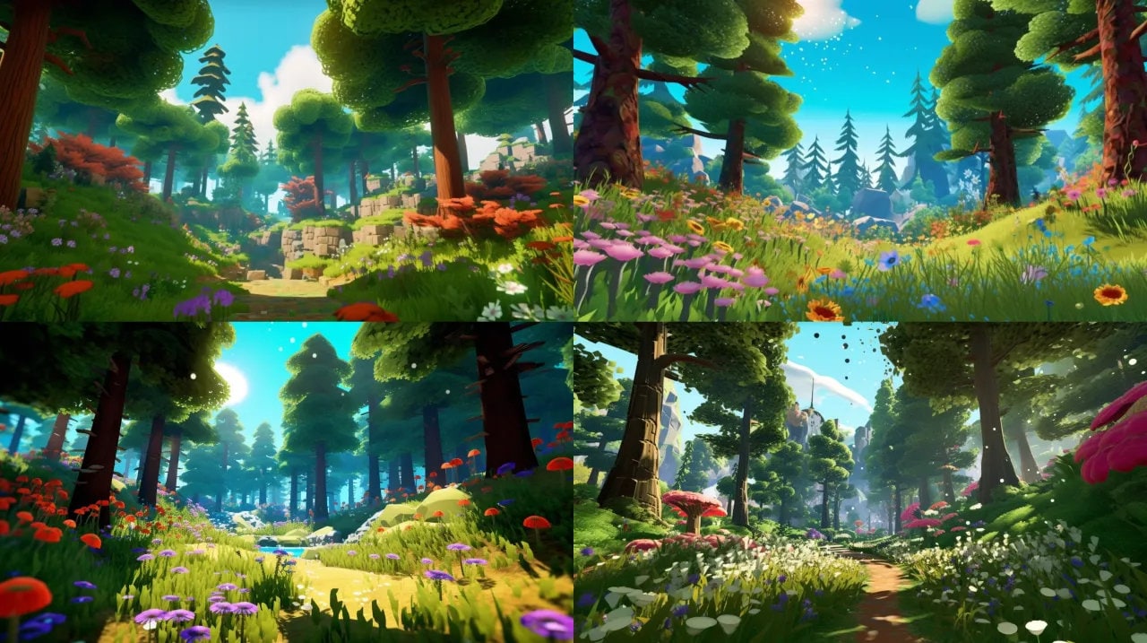 Roblox-inspired Virtual Backgrounds Pack - Forest & City Themes, 4K ...