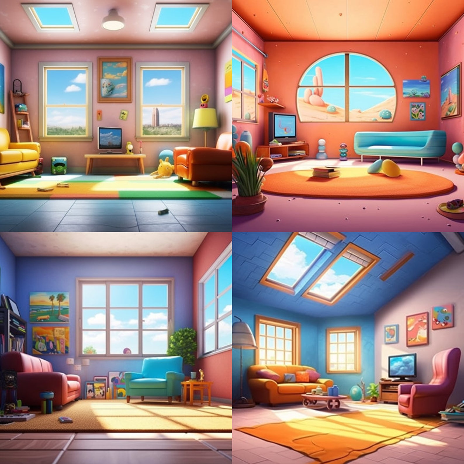 Pixar-inspired Virtual Backgrounds - Various Scenes, 4K Resolution - 16 ...