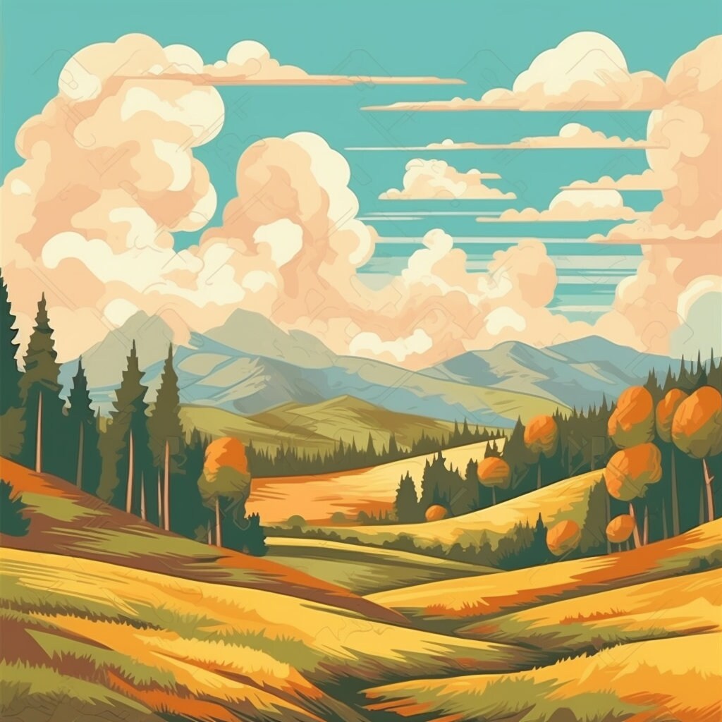 Pop Art Scenic Virtual Backgrounds - Mountains and Beaches - High ...