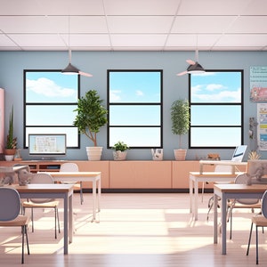 Classroom Background Collection - High-resolution JPEG Files - Set of 8 ...