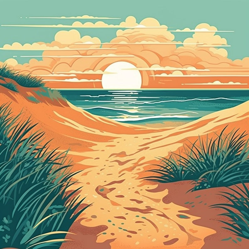 Pop Art Scenic Virtual Backgrounds - Mountains and Beaches - High ...