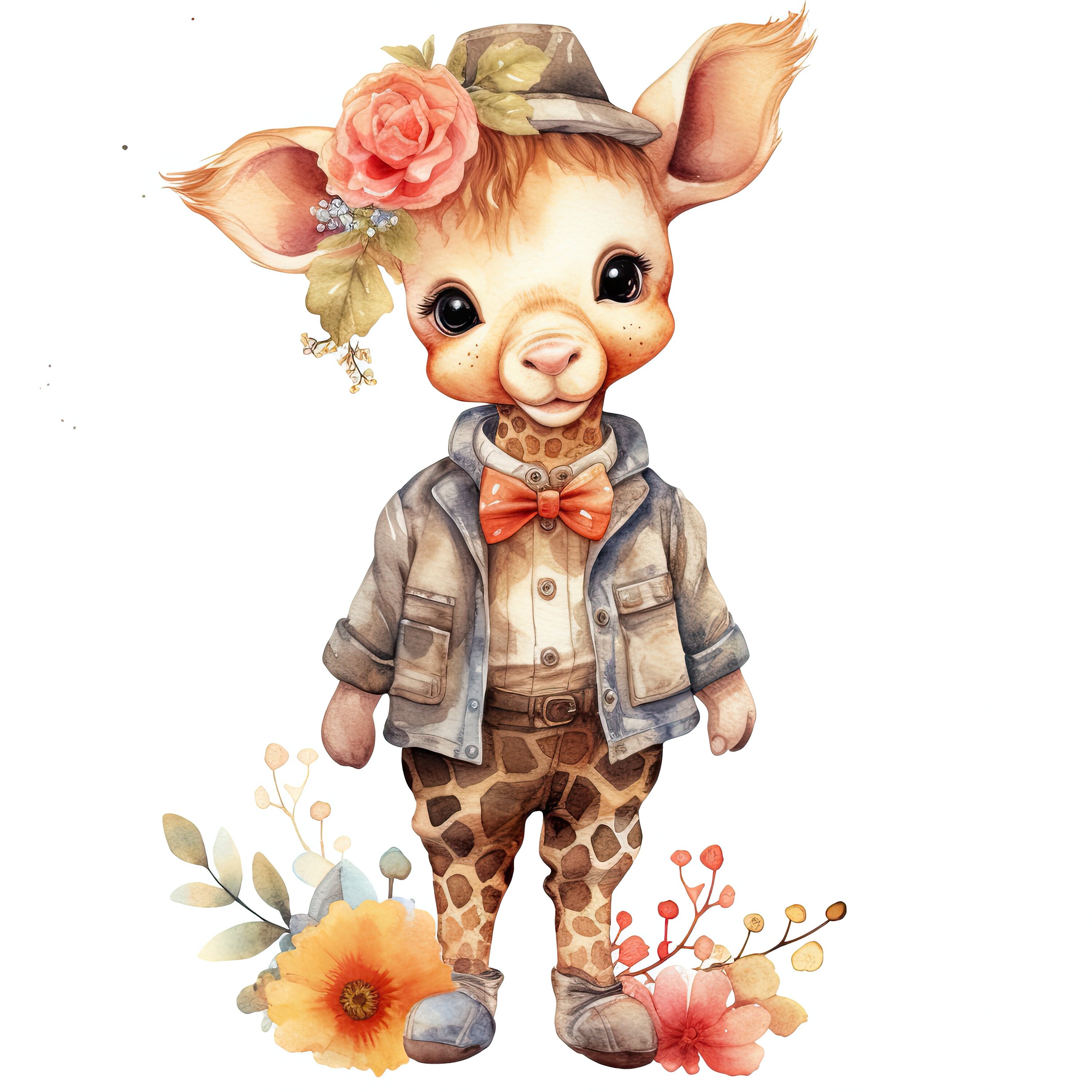 Baby Elephants, Teddy Bears, Giraffes, and Koalas Wall Art - 4K JPEG ...