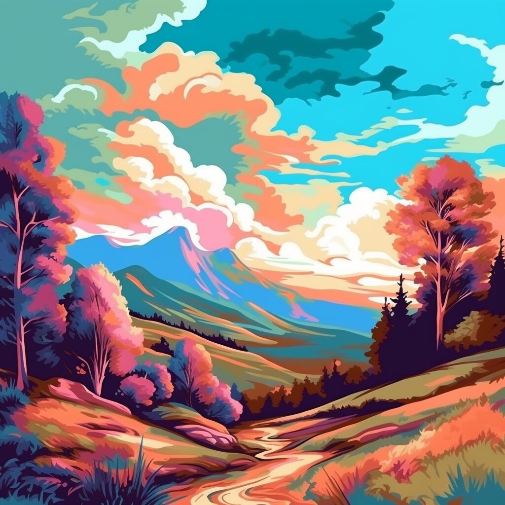 Pop Art Scenic Virtual Backgrounds - Mountains and Beaches - High ...