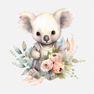 Baby Elephants, Teddy Bears, Giraffes, and Koalas Wall Art - 4K JPEG ...