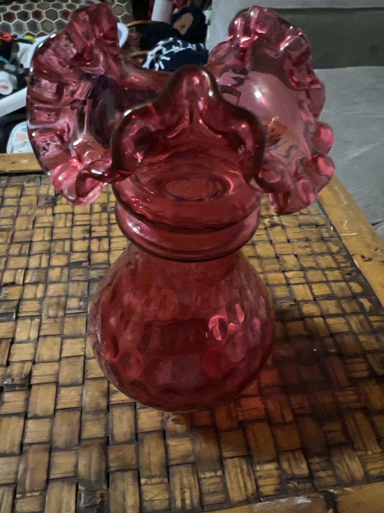 Vintage Fenton Coin Dot Vase - Etsy