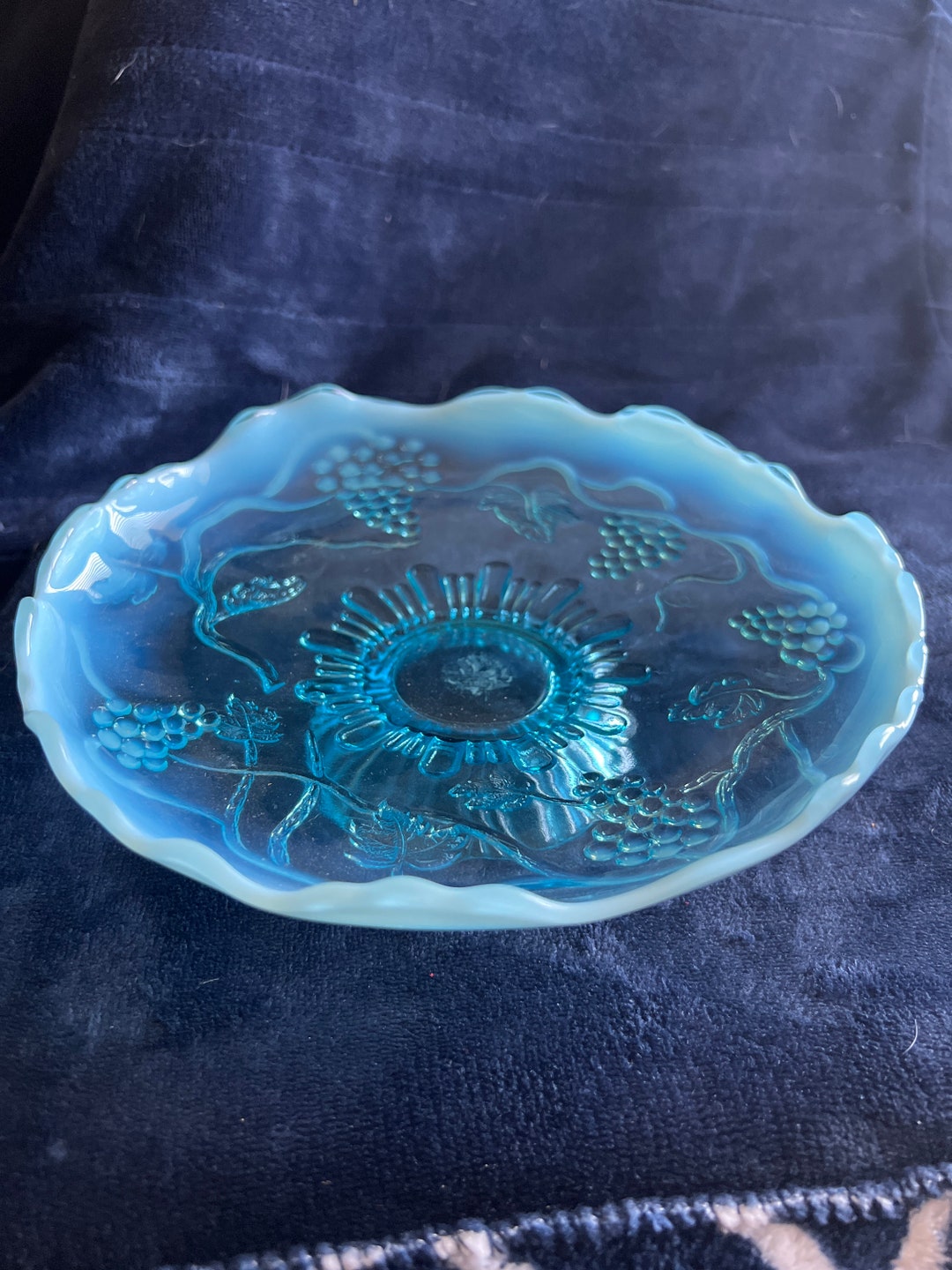 Vintage Jefferson Glass, Opalescent Blue - Etsy