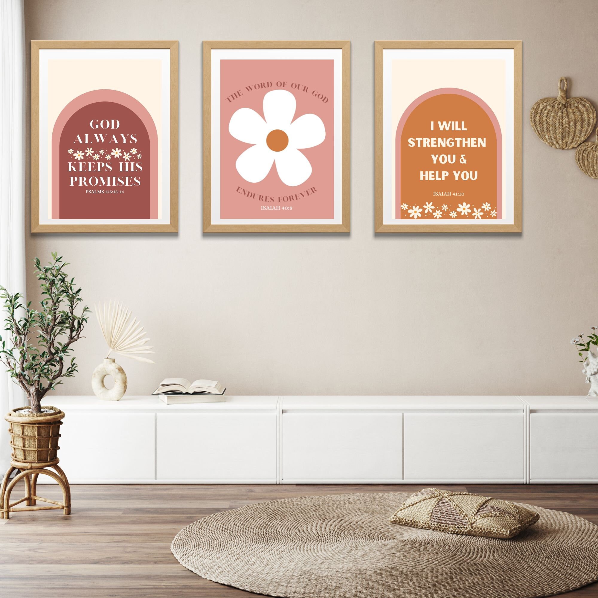 Boho Nursery Art, Bible Verse Digital Download, Printable Artwork, Art ...