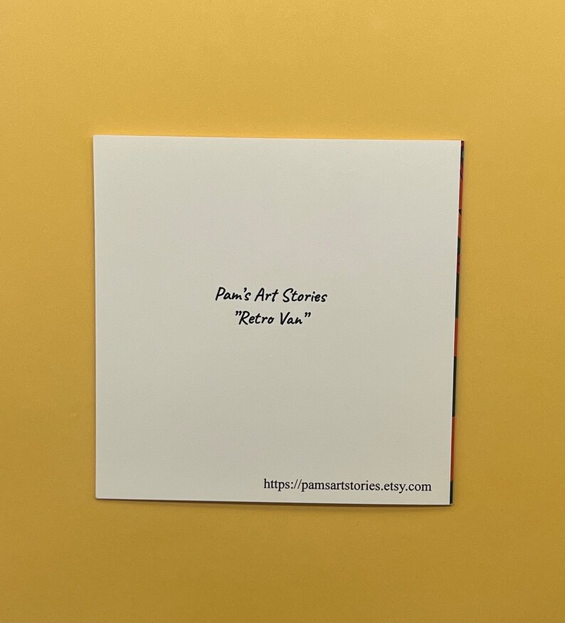 Retro Van Birthday Card, Van, 70s Van, Thank You Note, Peace, Love ...