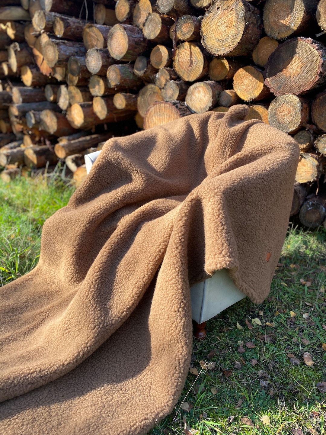 Grosse Picknickdecke aus Wolle - Handgemacht und Naturprodukt - fuer ...