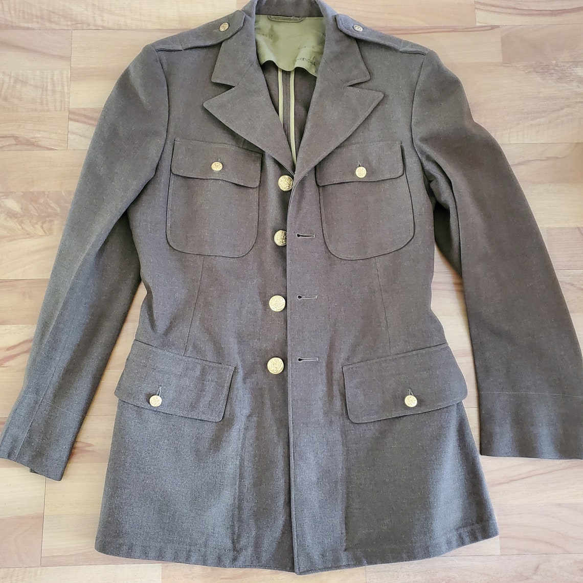 Vintage US Army WW2 Wool Jacket Belonging to Private W-kendall 37R - Etsy